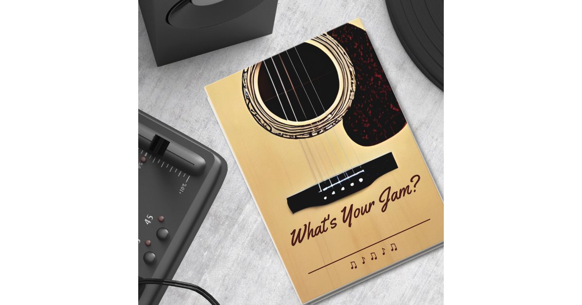 Acoustic Guitar Party Music Wedding Song Request Enclosure Card | Zazzle