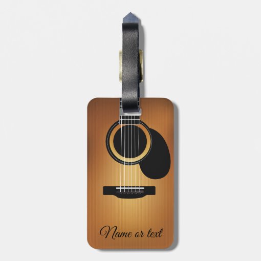 Acoustic Guitar Personalized Luggage Tag | Zazzle
