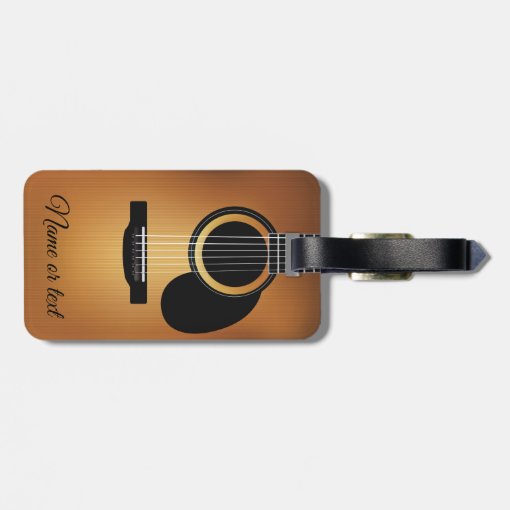 Acoustic Guitar Personalized Luggage Tag | Zazzle