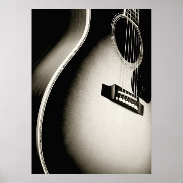 acoustic guitar poster | Zazzle