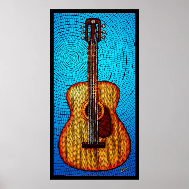 Acoustic Guitar Poster | Zazzle