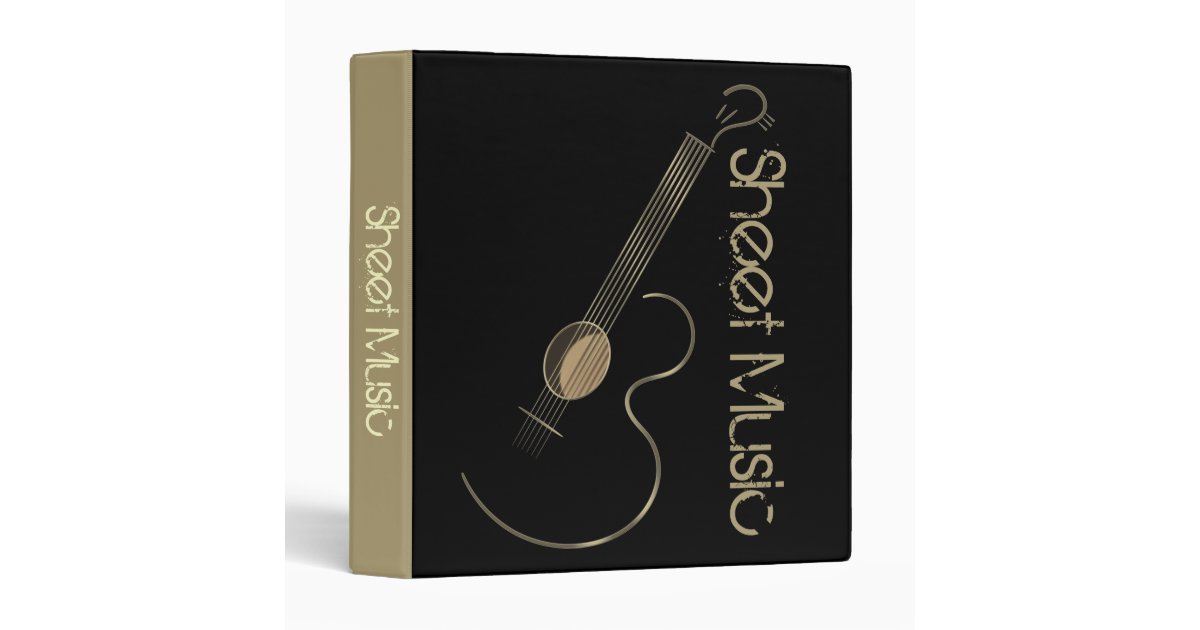 Acoustic Guitar Sheet Music Binders | Zazzle