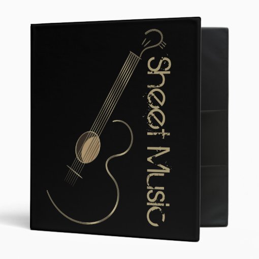 Acoustic Guitar Sheet Music Binders | Zazzle