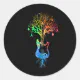 Acoustic Guitar Tree Of Life Guitarist Classic Round Sticker | Zazzle