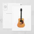 Acoustic Guitar vertical Postcard | Zazzle
