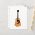 Acoustic Guitar vertical Postcard | Zazzle