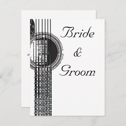 Acoustic Guitar Wedding Invitation | Zazzle