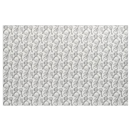 Acoustic Irish Musical Instrument Fabric | Zazzle