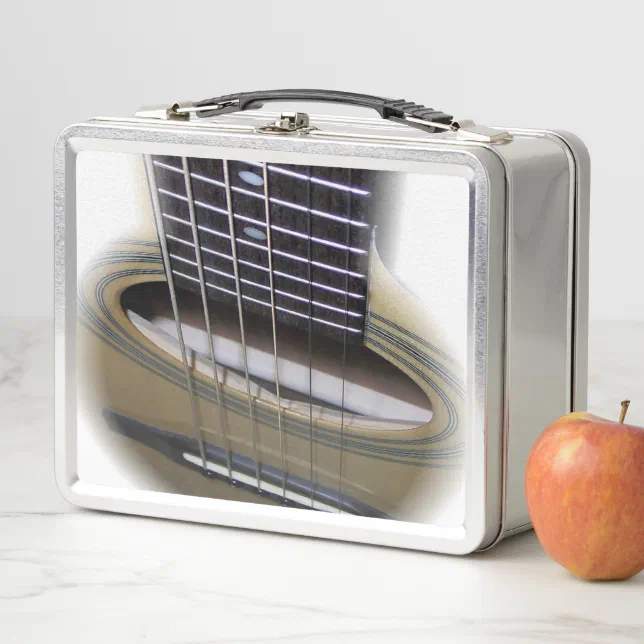 Acoustical Guitar Photography Art Metal Lunch Box | Zazzle