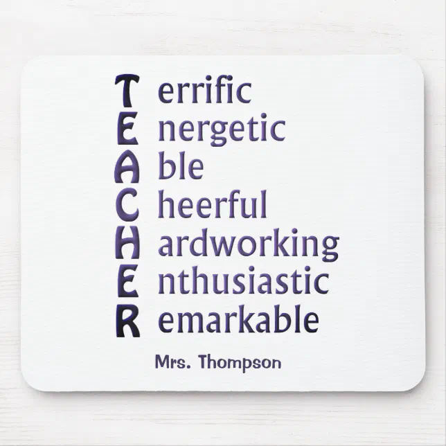 Acronym for Teachers Mouse Pad | Zazzle