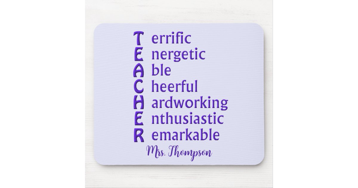 Acronym for Teachers Mouse Pad | Zazzle