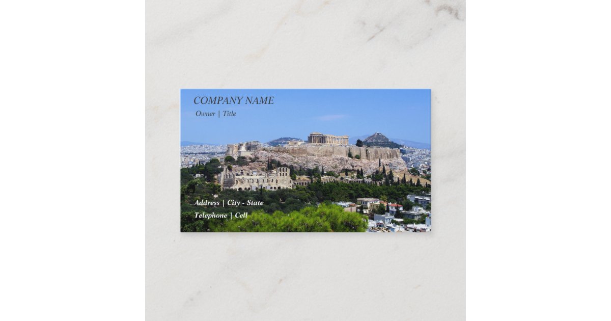 Acropolis – Athens Business Card | Zazzle