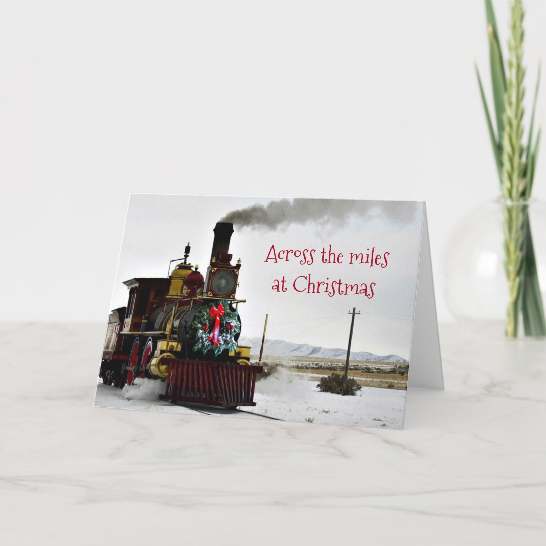Across the Miles at Christmas Greeting Card | Zazzle