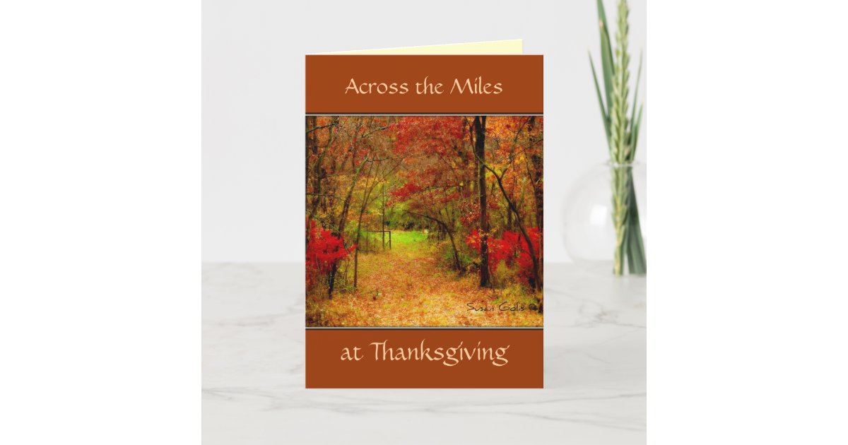 Across The Miles Thanksgiving Card | Zazzle