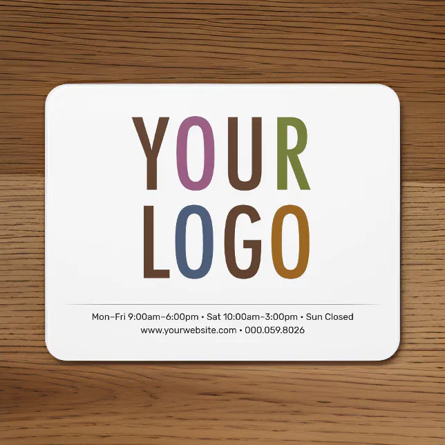 Acrylic Company Logo Sign Self Adhesive Custom | Zazzle