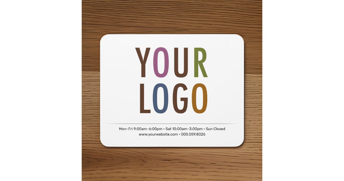 Acrylic Company Logo Sign Self Adhesive Custom | Zazzle