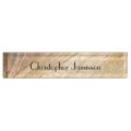 Acrylic Desk Nameplate, Faux Light Brown Stone Name Plate | Zazzle