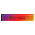 Acrylic Desk Nameplate, Rainbow Design Name Plate | Zazzle