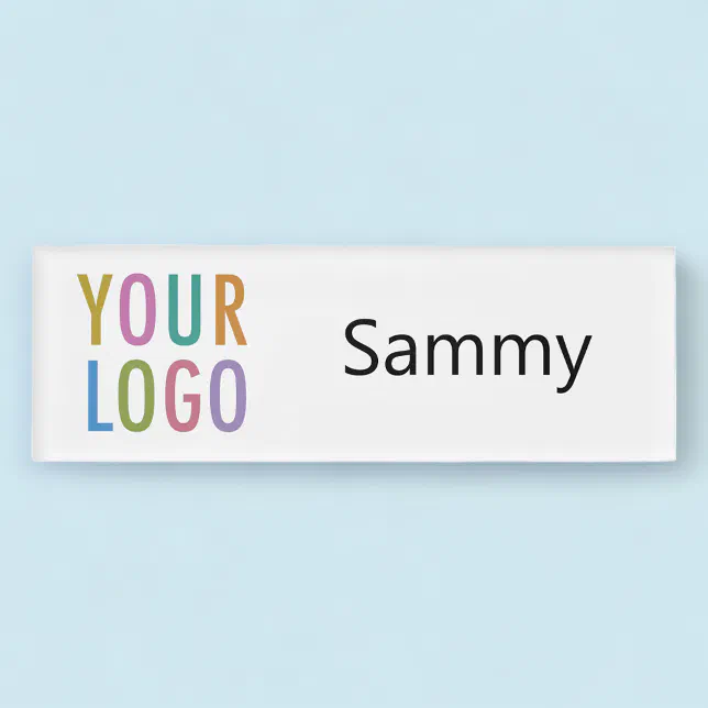 Acrylic First Name Tag Company Logo Professional | Zazzle