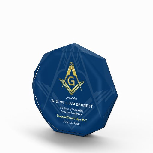 Acrylic Freemason Awards | Masonic Plaques | Zazzle
