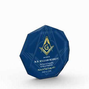 Acrylic Freemason Awards | Masonic Plaques | Zazzle