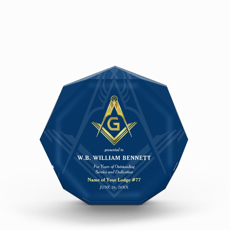 Acrylic Freemason Awards | Masonic Plaques | Zazzle