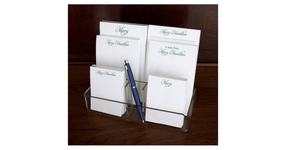 Acrylic Holder with Set of Letterhead Memo Pads | Zazzle