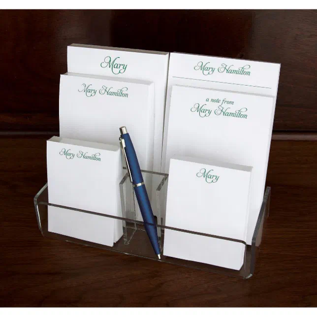 Acrylic Holder with Set of Letterhead Memo Pads | Zazzle