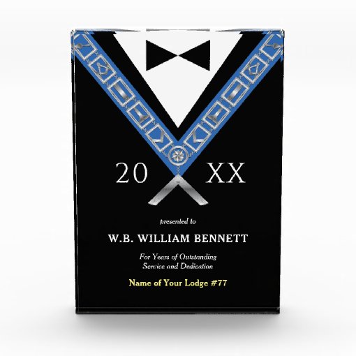 Acrylic Masonic Awards | Freemason Jewels Plaque | Zazzle