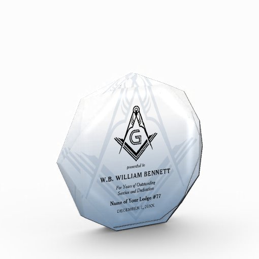 Acrylic Masonic Awards | Freemason Plaques | Zazzle