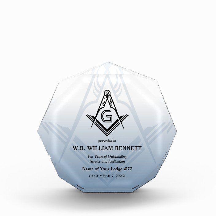 Acrylic Masonic Awards | Freemason Plaques | Zazzle.com