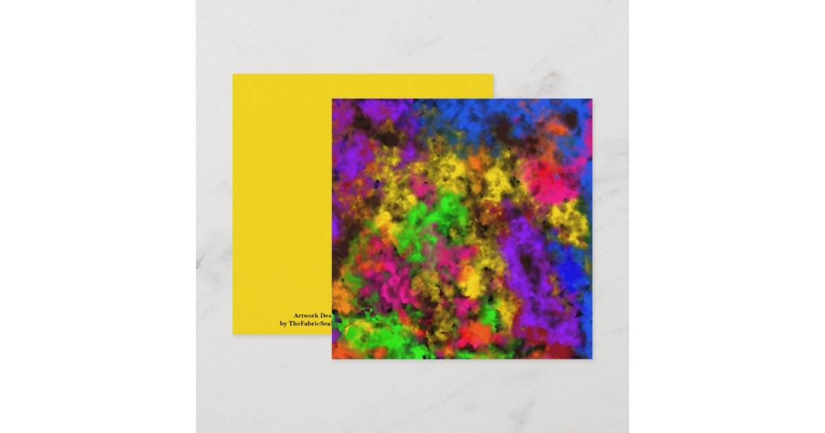 Acrylic Neon Colors Paint Splatter Splash Abstract Card | Zazzle