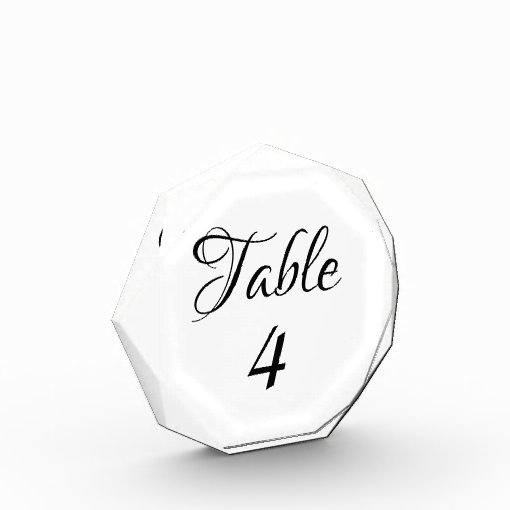 Acrylic Octagon Table Number Plaque | Zazzle