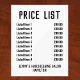 Acrylic Price List Acrylic Sign | Zazzle