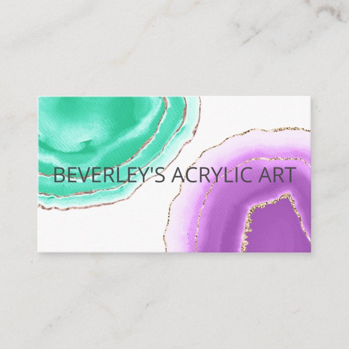 Acrylic Resin Artist Handmade Home Decor Business Card | Zazzle.com