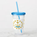 Acrylic Tumbler with flag of Rhode Island | Zazzle