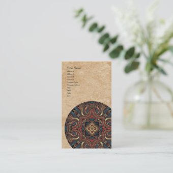 Acrylic Vision Mandala Vertical Business Card | Zazzle