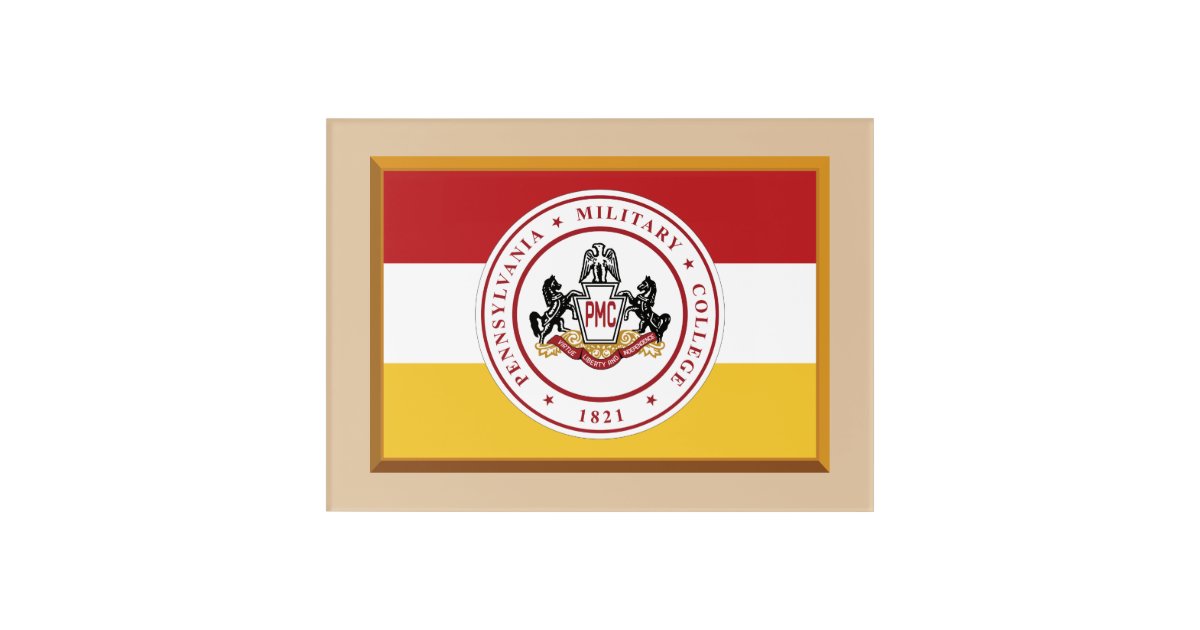 ACRYLIC WALL ART w/PMC 3D Flag Logo | Zazzle