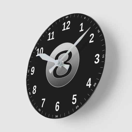 Acrylic Wall Clock 8 Ball | Zazzle