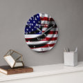 Acrylic Wall Clock American Veteran | Zazzle