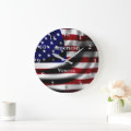 Acrylic Wall Clock American Veteran | Zazzle