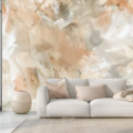 Acrylic & Watercolor Abstract Texture | Neutral Wallpaper | Zazzle