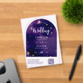 ACRYLIC WEDDING Starry Night Sky QR Code RSVP Acrylic Invitations | Zazzle