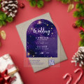 ACRYLIC WEDDING Starry Night Sky QR Code RSVP Acrylic Invitations | Zazzle