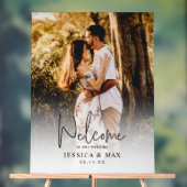 Acrylic Wedding Welcome Sign With Photo | Zazzle