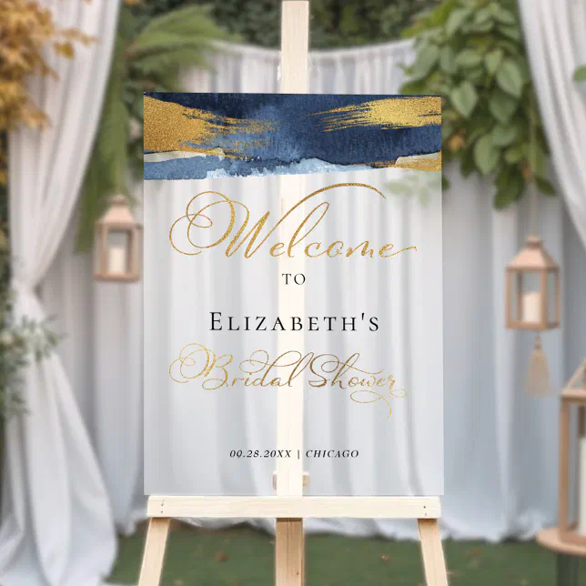 Acrylic Welcome Bridal Shower Signs | Abstract | Zazzle
