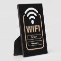 Acrylic WiFi Network and Password Display Stand Plaque | Zazzle