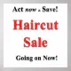 Act Now & Save Haircut Sale Poster Matte | Zazzle