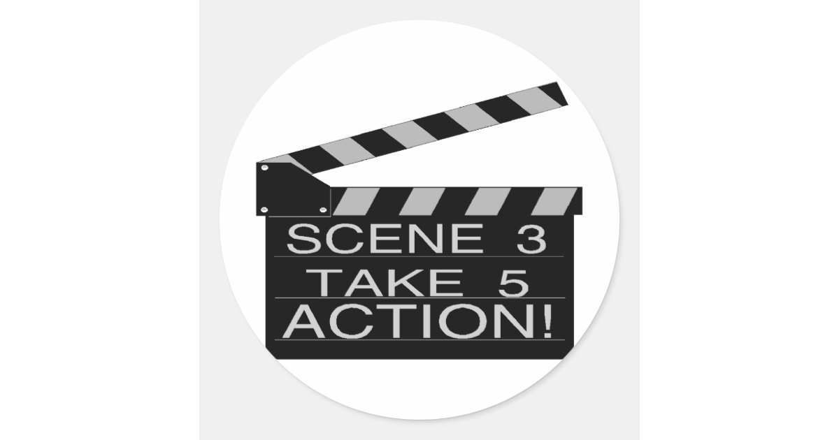 Action Classic Round Sticker | Zazzle