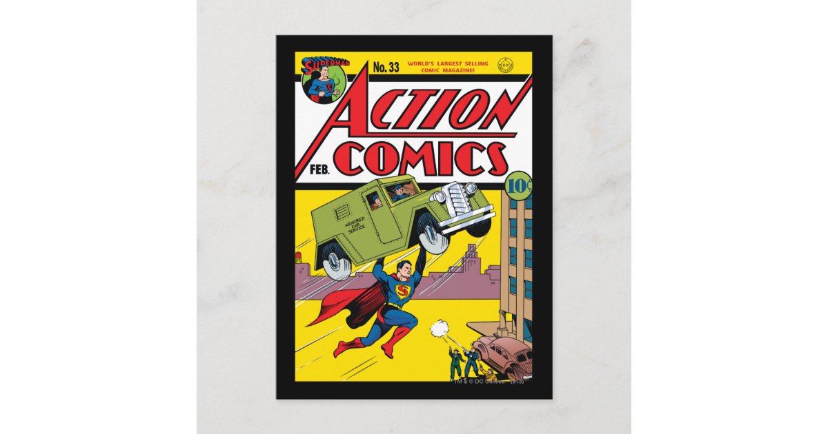 Action Comics #33 Postcard | Zazzle